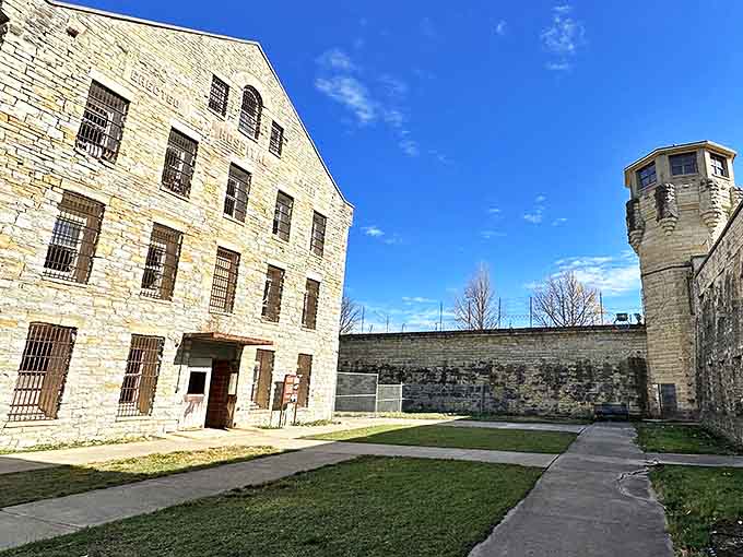 The sprawling complex stretches out like a small city, reminding us that incarceration was once big business in Joliet.