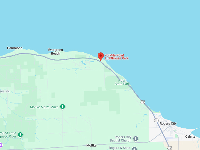 40 mile point lighthouse 10 map