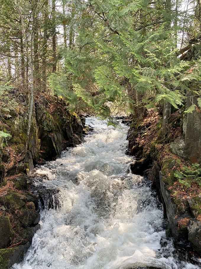 Bridal Veil Falls earns its romantic name with delicate streams of water that cascade down like silk ribbons in the breeze.