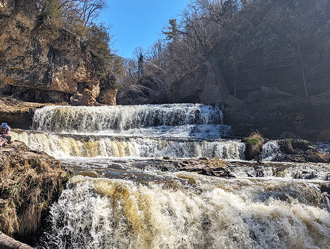 The multi-tiered cascade of Willow Falls transforms with each season &ndash; from summer's gentle flow to winter's frozen fantasy sculptures.