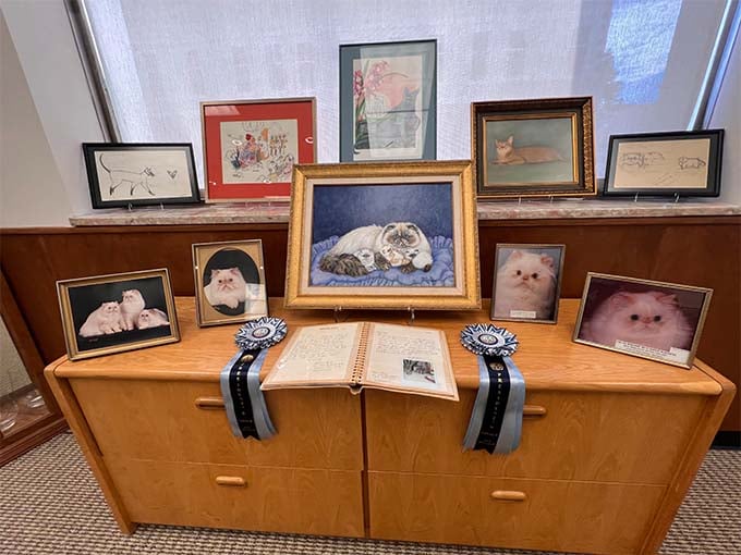 Award-winning cat portraits line the walls &ndash; each furry face telling a story of championship bloodlines and show-stopping beauty.