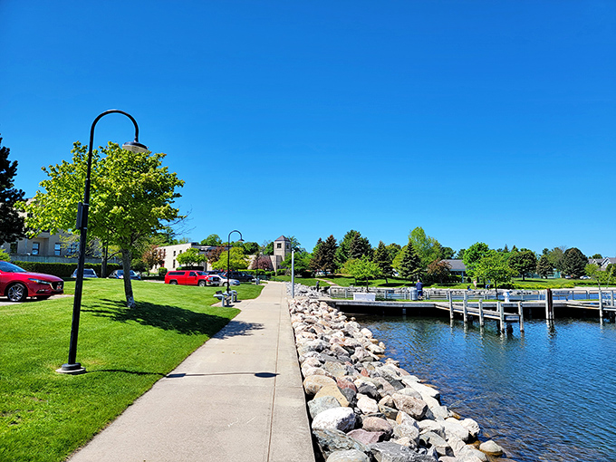 Waterfront pathways invite leisurely wandering—where every bench offers a million-dollar view without the admission price.