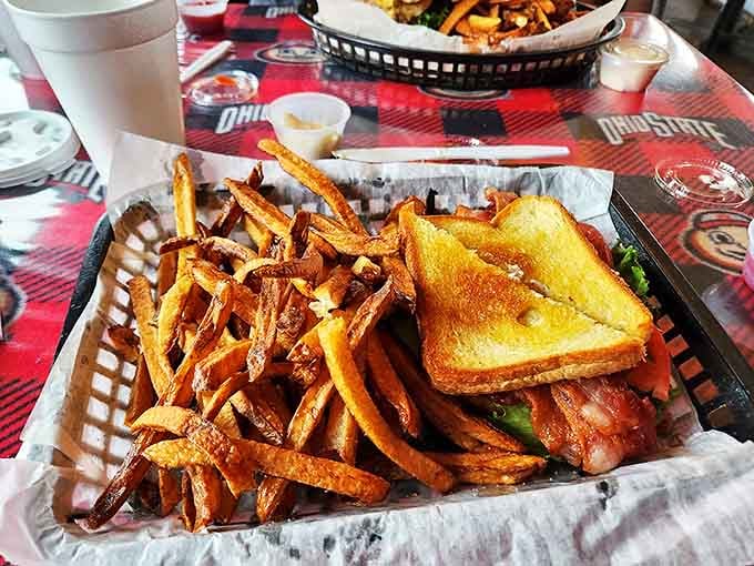 A classic sandwich served with hand-cut fries &ndash; simple perfection that doesn't need fancy culinary buzzwords to make your mouth water.