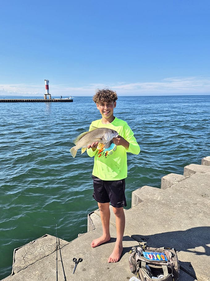 The fishing here can be fantastic, with the lighthouse providing the perfect backdrop for showing off your catch and creating memories that'll last a lifetime.