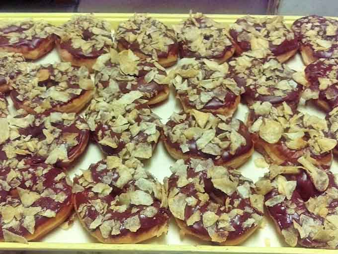 Chocolate donuts topped with crushed potato chips? It's that unexpected sweet-salty combination that keeps locals coming back for more creative confections.