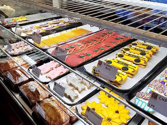 Cookies shaped like sunflowers and decorated with such precision they almost seem too pretty to eat. Almost.