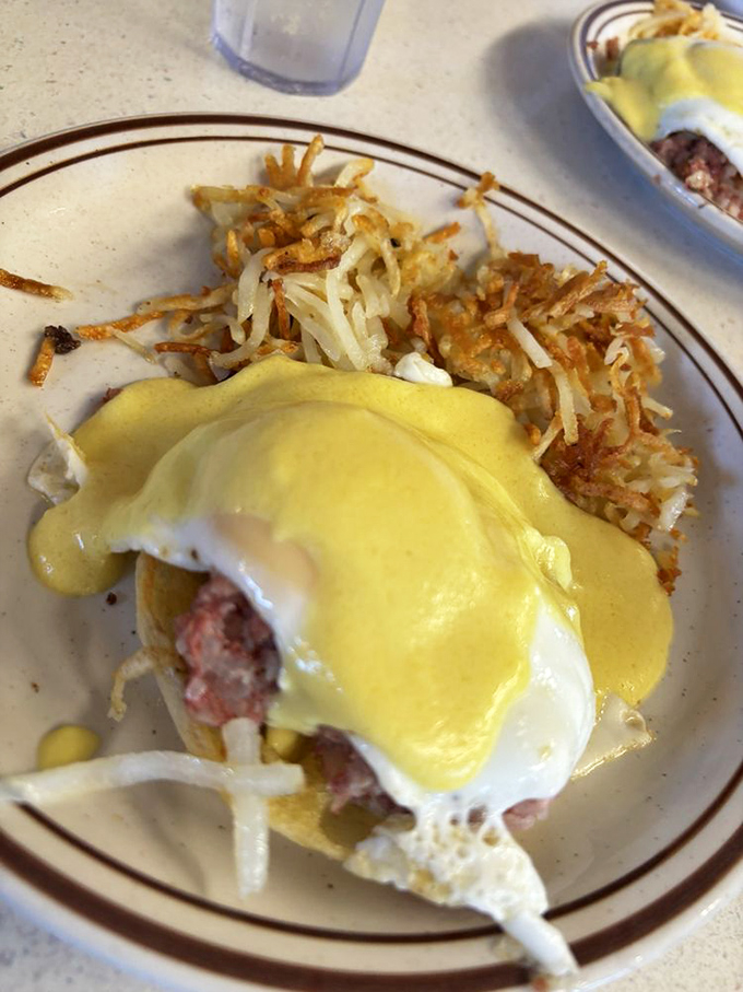 A Benedict that could convert non-breakfast believers, with hash browns so perfect they deserve their own fan club.