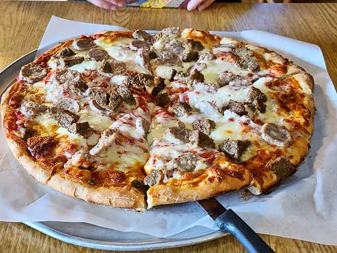 When your pizza comes out looking this good, you understand why people debate toppings with the passion usually reserved for politics.