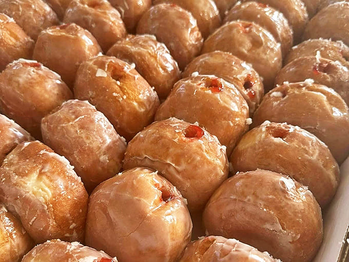 These glazed donuts aren't just breakfast, they're little pillows of joy with a perfect sheen that promises sweetness in every bite.