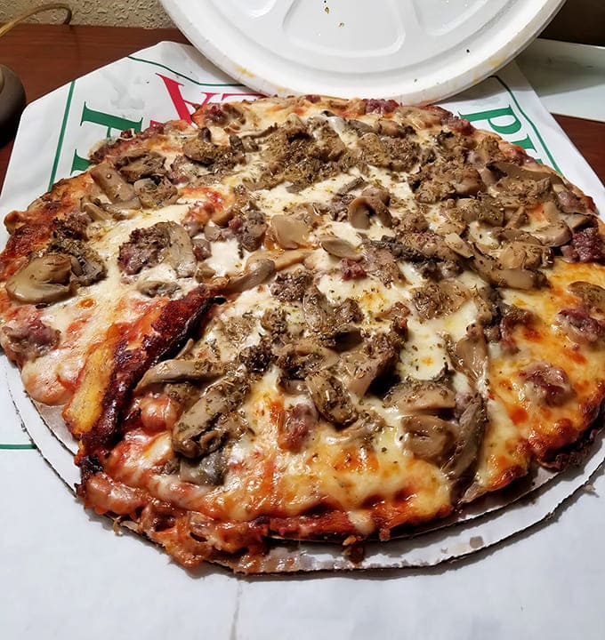 Double mushroom with sausage and extra cheese &ndash; proof that sometimes more is actually more, especially with cheese.