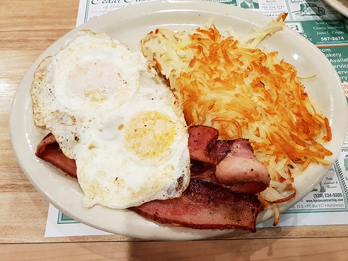 Bacon, eggs, and those legendary hash browns – the holy trinity of breakfast done right at McCormick's.