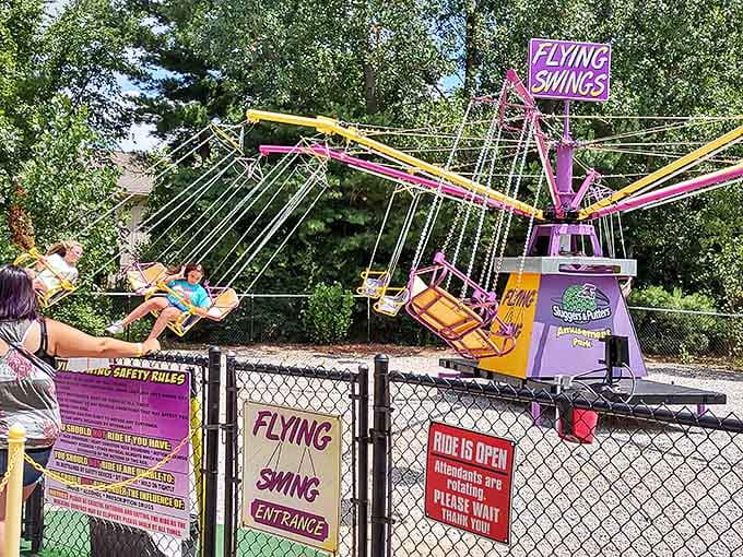 The Flying Swings deliver that magical sensation of weightless flight &ndash; the closest thing to having superpowers without the spandex costume.