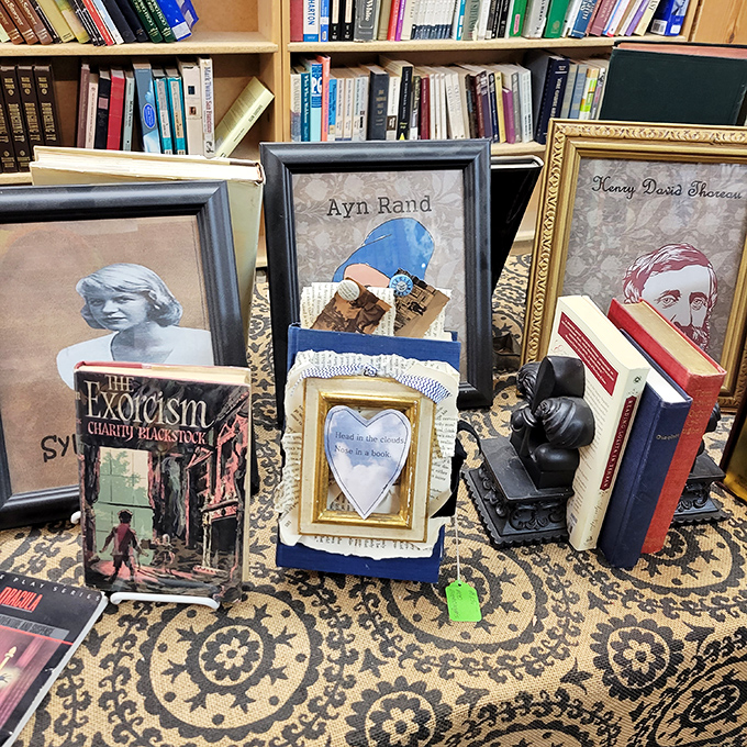 Literary legends watching over their domains. That copy of "The Exorcist" might actually be possessed, but it's a risk worth taking.