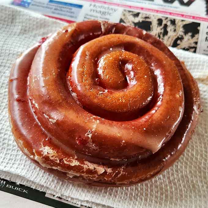 This cinnamon roll isn't just breakfast, it's an experience &ndash; a spiral of joy with glaze that shatters just right.