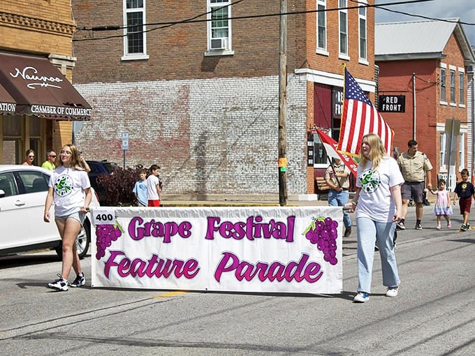 The Grape Festival parade brings out the whole town, proving small-town celebrations still know how to do community spirit right.
