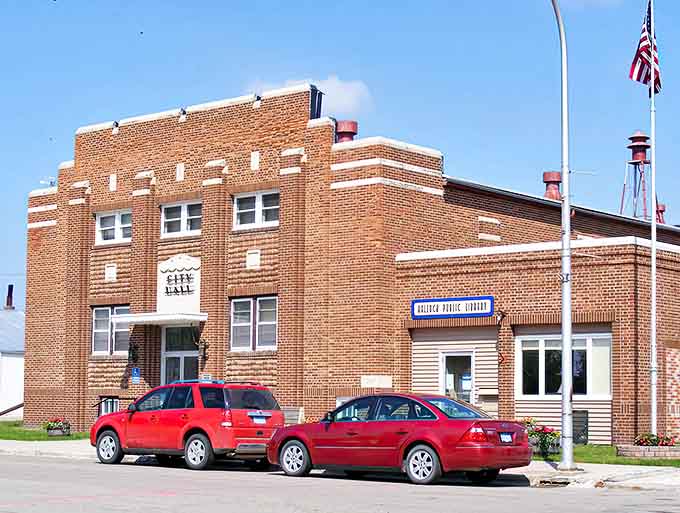 The impressive Hallock City Hall stands as a testament to an era when public buildings were designed to inspire.