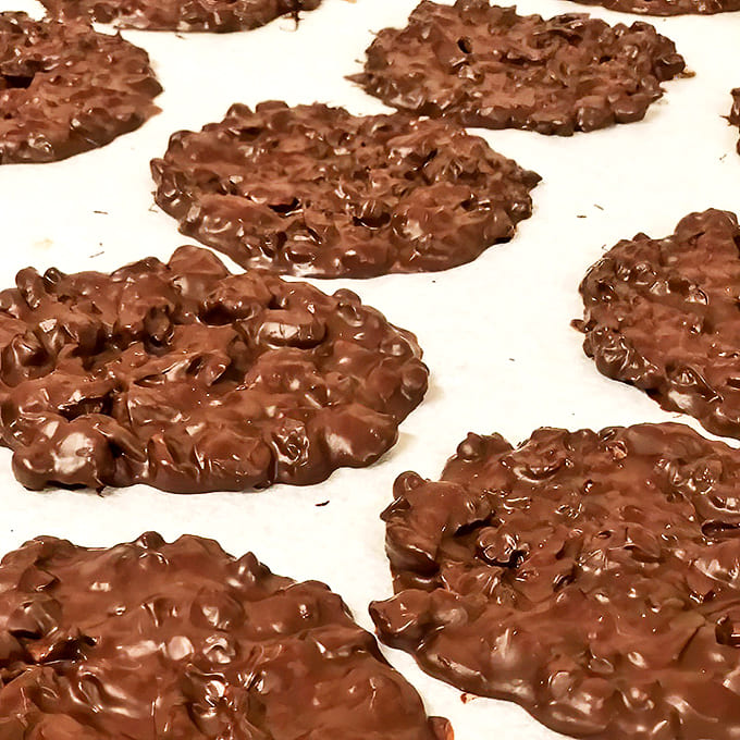 Chocolate bark that puts tree bark to shame &ndash; clusters of nuts and fruits transformed into crunchy, sweet masterpieces of confectionery art.