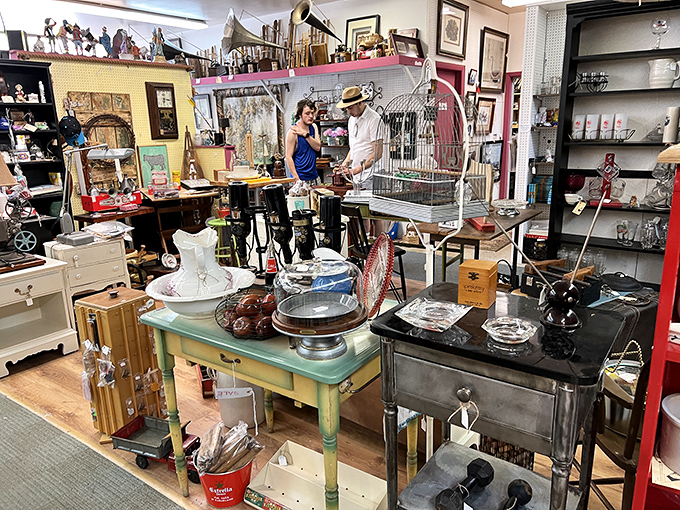 Interior: Where organized chaos meets treasure hunter's paradise &ndash; every aisle promising discoveries that'll make you say, "They don't make 'em like this anymore!"