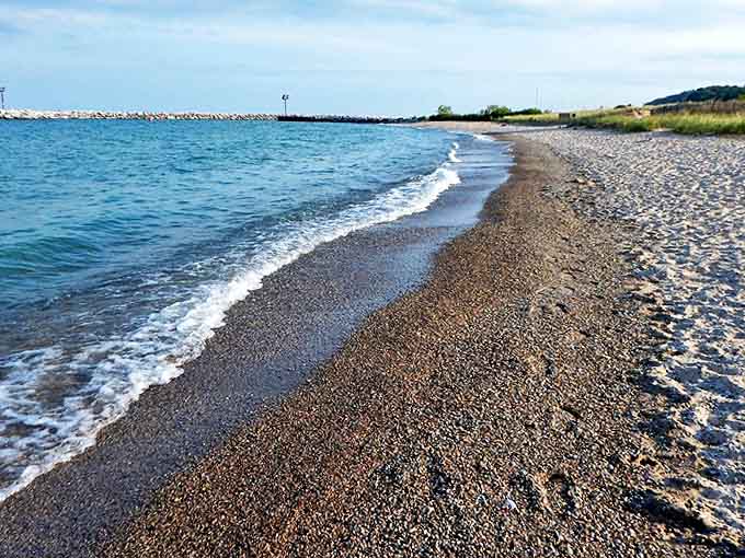 Lake Michigan's shoreline offers nature's perfect therapy &ndash; smooth stones, gentle waves, and horizons that stretch into forever.