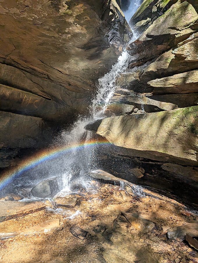 Rainbow magic appears in the mist where water meets stone. Some treasures can't be taken home &ndash; only experienced in perfect, fleeting moments.