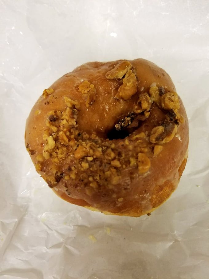 The maple-walnut donut combines earthy crunch with sweet maple glaze &ndash; like autumn in New England decided to vacation in your mouth.