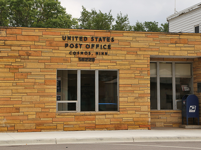 The Cosmos Post Office, with its distinctive yellow Kasota stone, delivers more than mail &ndash; it's where community news travels faster than any text message.