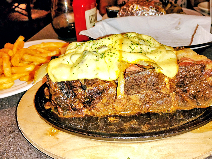 Smothered Steak: When a perfectly cooked steak gets tucked under a blanket of melted cheese, it's like culinary tucking-in for the night.