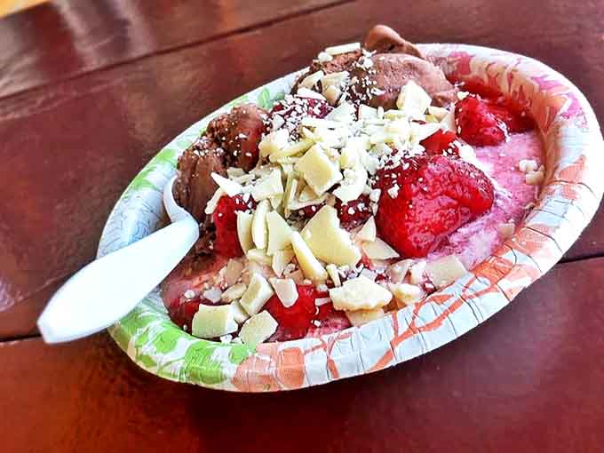 Sherman's whimsical Spaghetti Sundae proves that playing with your food is sometimes the point. Ice cream "noodles" never tasted so good!