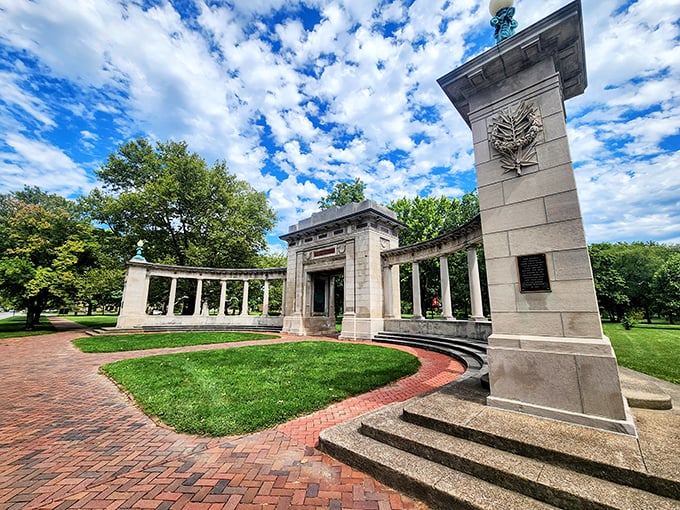 Tappan Square's memorial arch has witnessed generations of celebrations, traditions, and the occasional midnight streak.