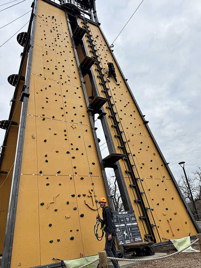 That moment when you question your life choices while clinging to a vertical wall – character building at its finest!