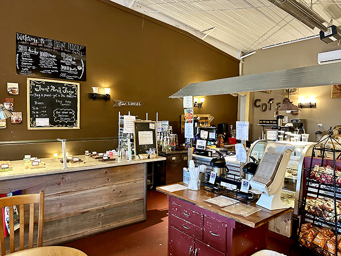 The Front Porch Cafe serves up comfort and charm alongside its menu &ndash; where even the chalkboard has personality.