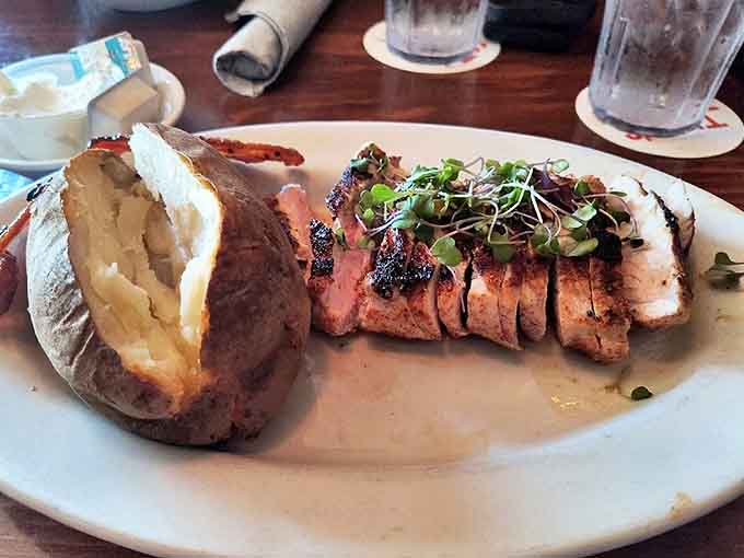 A juicy, perfectly cooked steak alongside a fluffy baked potato &ndash; Turk's knows that sometimes the classics need no improvement, just quality execution.
