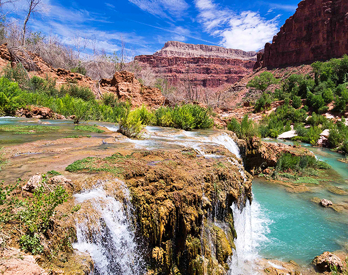The ultimate swimming hole: After an 8-mile hike, this crystal-clear pool feels like finding buried treasure in the desert.