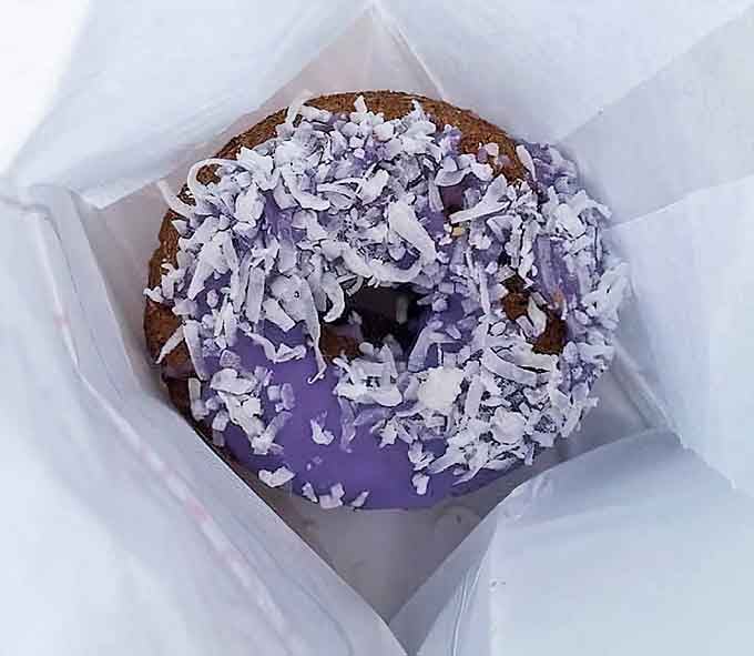 Lavender glaze meets snowdrift coconut shreds in this tropical vacation disguised as breakfast &ndash; worth setting your alarm for.