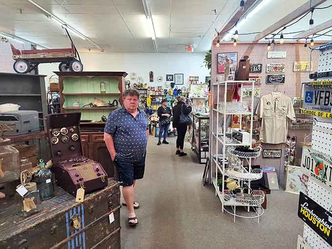 Fellow treasure hunters navigate the space with the focused intensity of archaeologists, because that's essentially what antiquing is: archaeology with price tags.