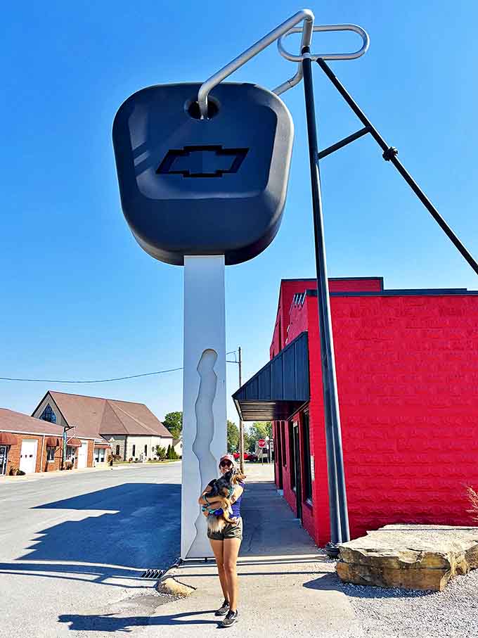 Even the most seasoned roadtrippers find themselves speechless when confronted with a truck key taller than they are.
