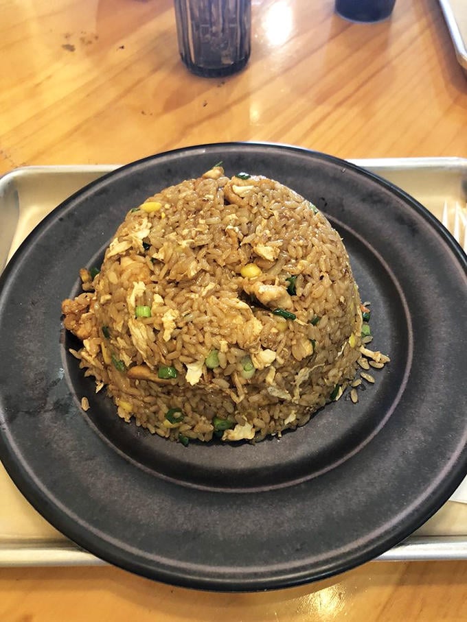 Hibachi fried rice that respects each grain &ndash; perfectly seasoned, beautifully executed, and guaranteed to make your fork do a happy dance.