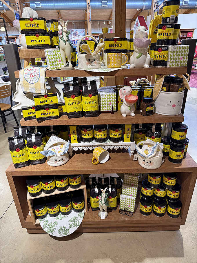 Coffee paradise for caffeine enthusiasts &ndash; Bustelo's bright yellow packaging creates a sunny display that practically buzzes with morning energy potential.