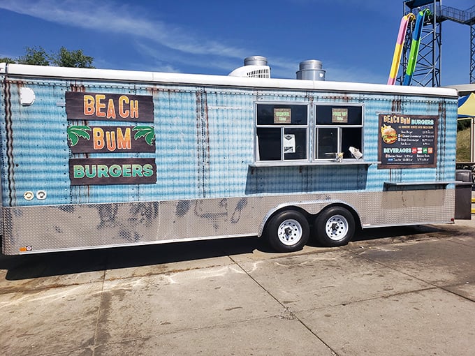 Beach Bum Burgers: This retro-styled food truck serves up delicious post-swim fuel when hunger strikes.
