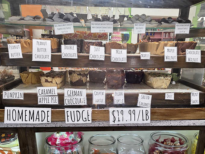 A treasure chest of fudge varieties that proves variety isn't just the spice of life &ndash; it's also the sugar, butter, and cream of life.