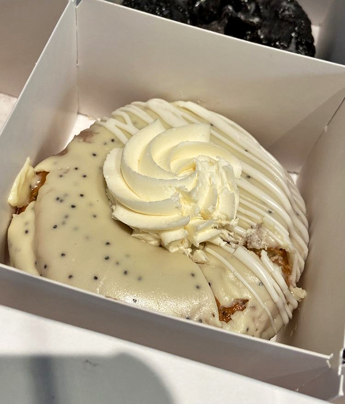 Lemon poppyseed perfection that makes you wonder if clouds and sunshine had a delicious baby that somehow ended up in a bakery box.