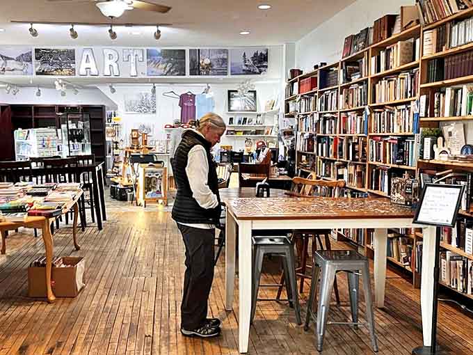 Library: Where bibliophiles come to worship at the altar of literature. The gentle chaos of colorful spines creates a rainbow of reading possibilities.