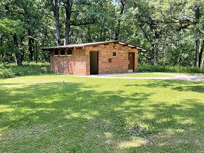 These restrooms prove that even adventure parks understand the importance of facilities, because nature calls even when you're calling on nature.