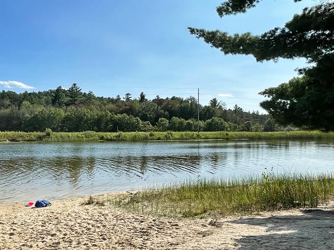 A hidden swimming hole where time slows to the rhythm of gentle ripples. The perfect spot to cool off after conquering Mill Bluff's trails.