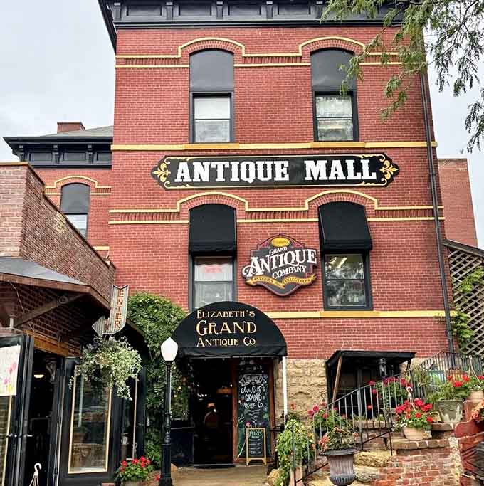 This gorgeous brick building with its arched windows looks like it stepped out of a postcard from better times.