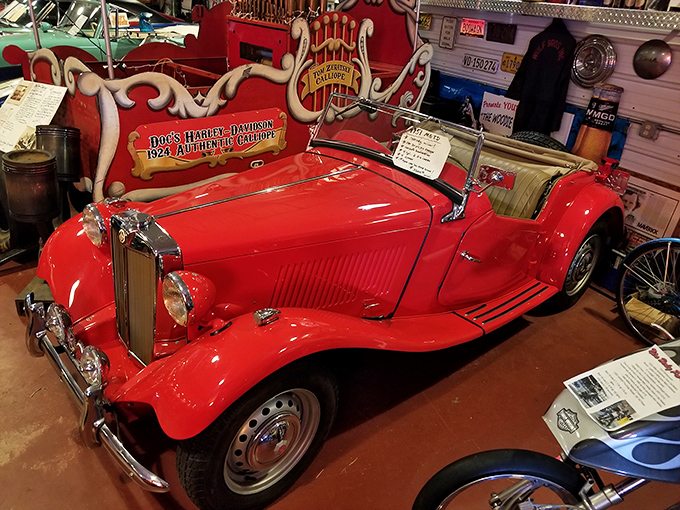 This vintage Harley with its ornate "calliope" seat represents the artistry that once adorned even utilitarian vehicles.