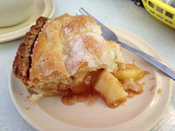 Apple Pie: Golden, flaky crust barely containing cinnamon-kissed apple filling &ndash; the kind of pie that makes you understand why people write songs about dessert.