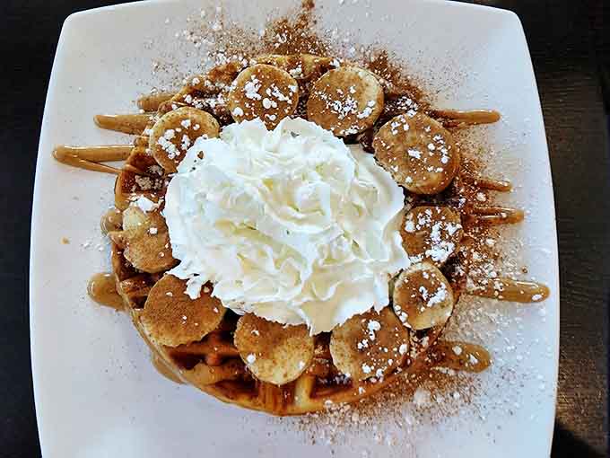 Sliced bananas and cinnamon create a breakfast that's basically dessert, but we're all adults here making our own decisions.