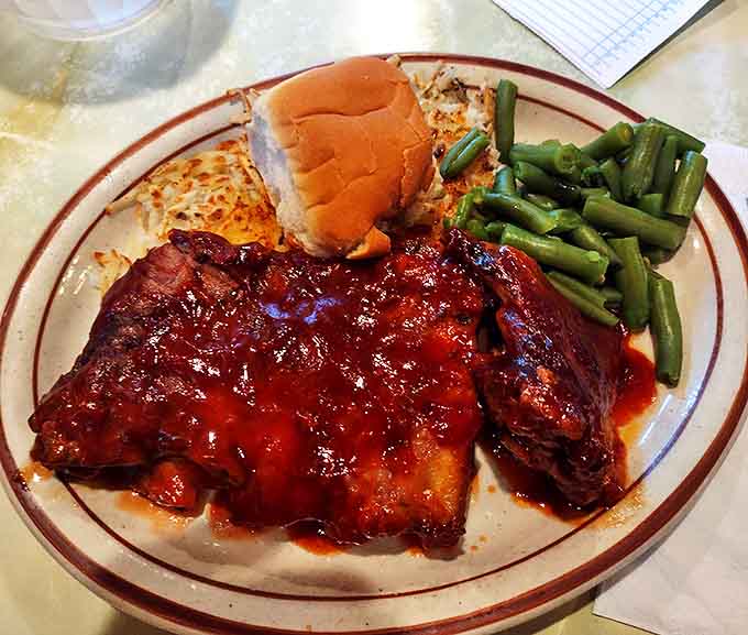 Fall-off-the-bone BBQ ribs with a tangy-sweet sauce prove that Kaffe Stuga excels beyond Swedish specialties &ndash; these would make any pitmaster proud.