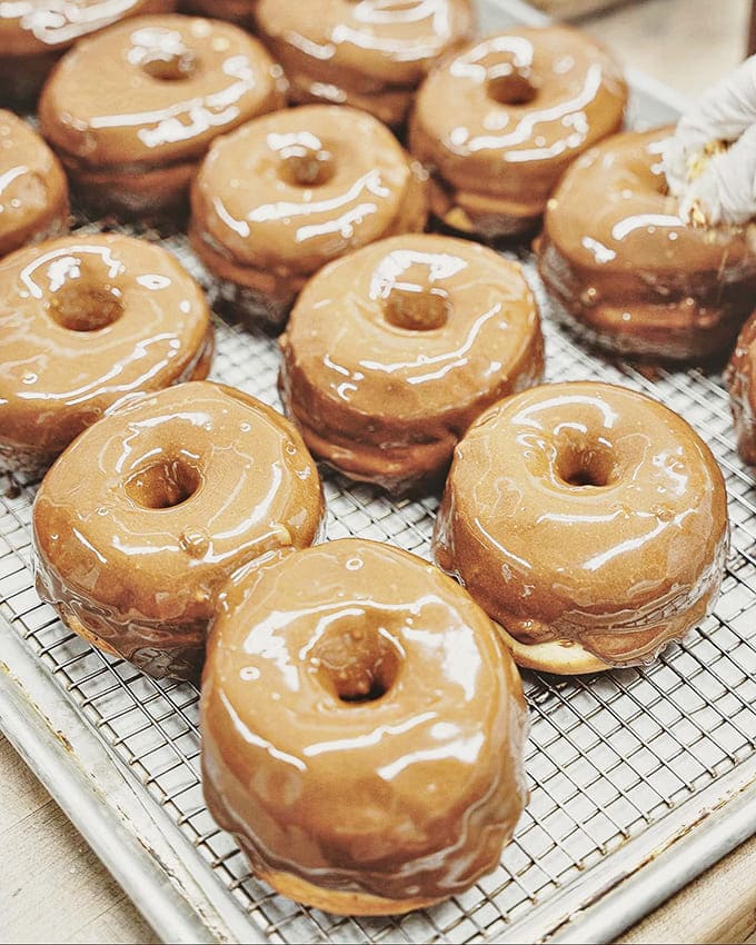 Maple glazed donuts that would make a Canadian weep with joy &ndash; the perfect marriage of breakfast and dessert that somehow tastes like childhood memories.